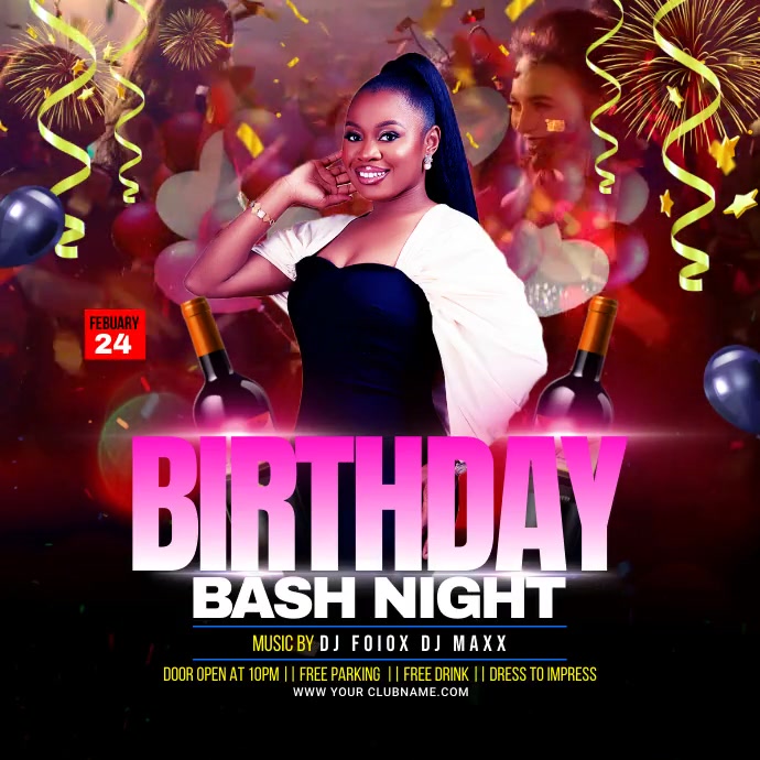 Copy of birthday party video flyer | PosterMyWall