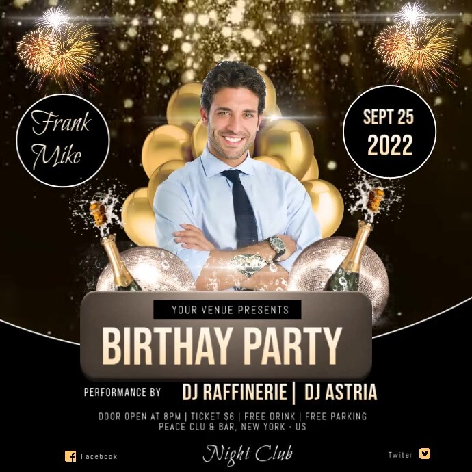 birthday party video template | PosterMyWall