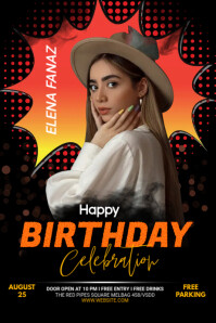 Happy Birthday Party Poster Template Postermywall