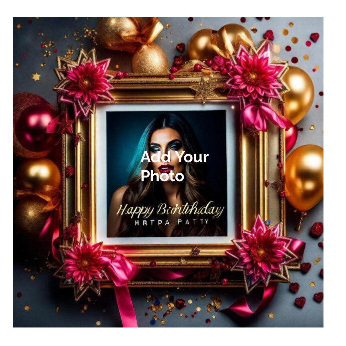 Birthday Photo Frame Templat | PosterMyWall