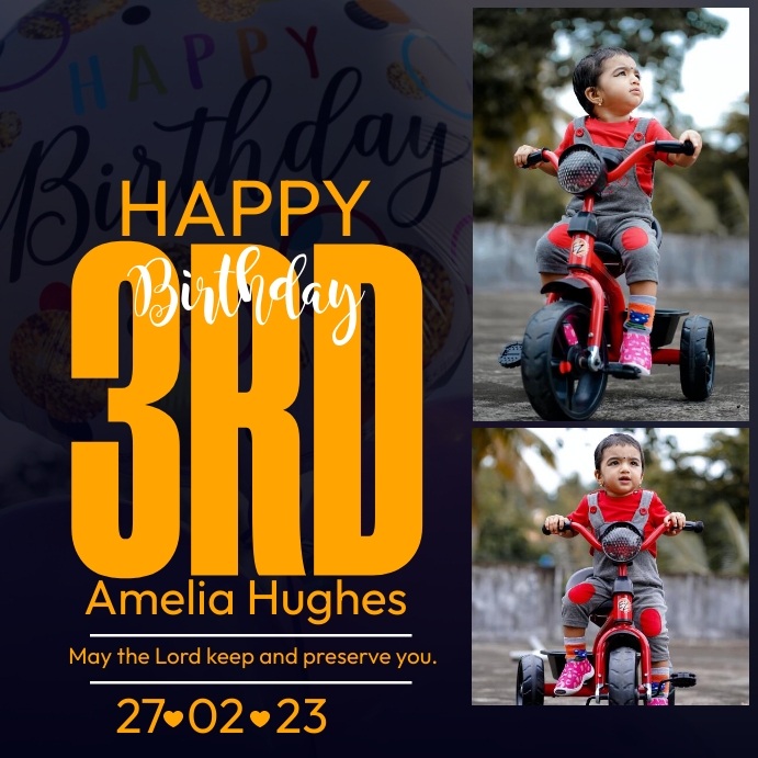 birthday post Template | PosterMyWall