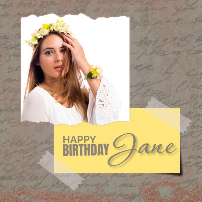 birthday post with photo Template | PosterMyWall