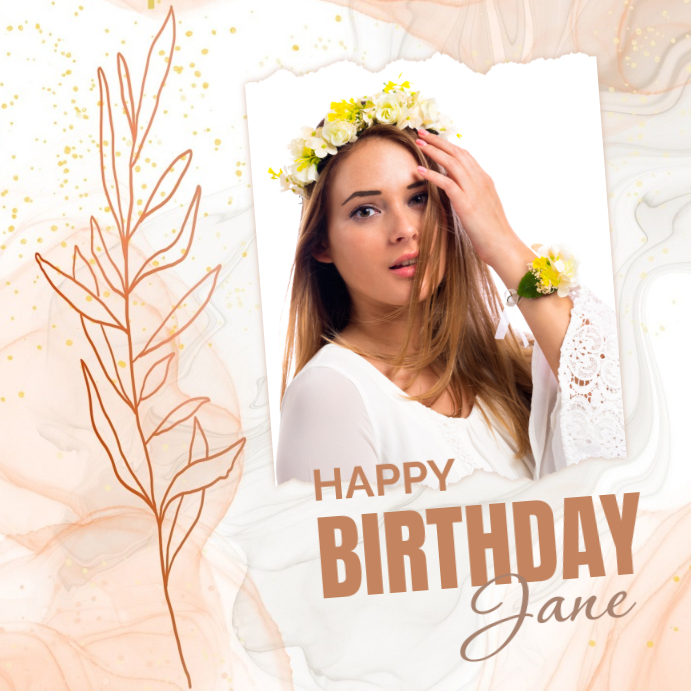 birthday post with photo Template | PosterMyWall