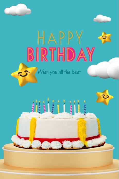 Birthday Poster Design Templat | PosterMyWall