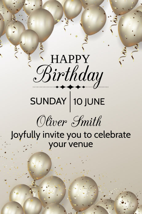 Birthday poster Template | PosterMyWall