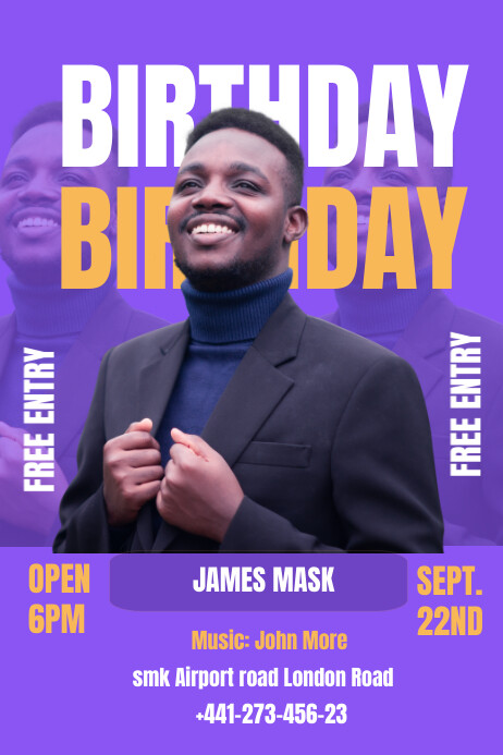 Birthday Poster Design Template | PosterMyWall