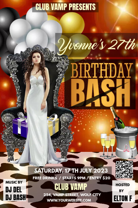 BIRTHDAY POSTER TEMPLATE | PosterMyWall