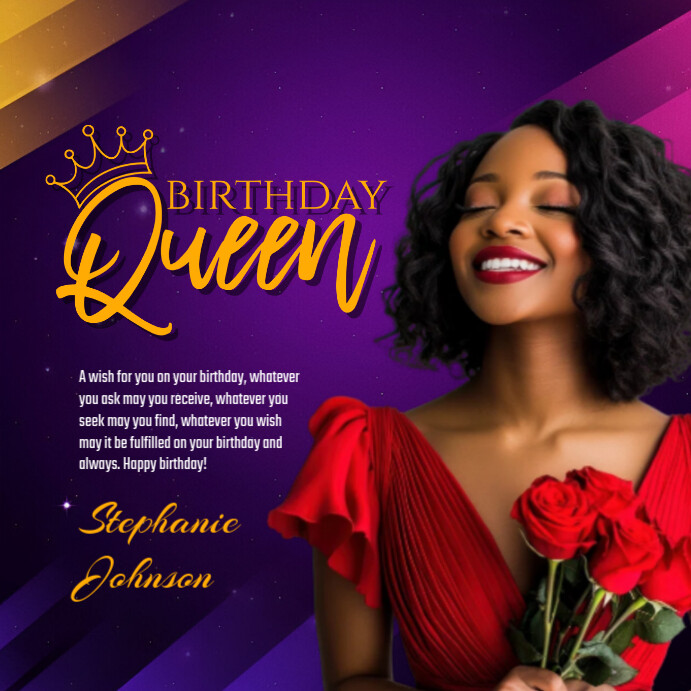 Birthday Queen Post Template | PosterMyWall