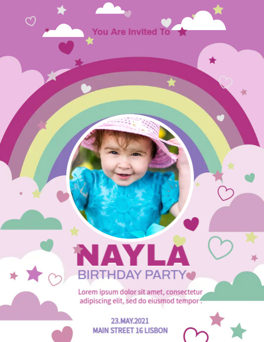 Copy of Birthday Rainbow | PosterMyWall