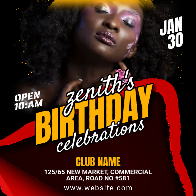 Birthday Social Media Template | PosterMyWall