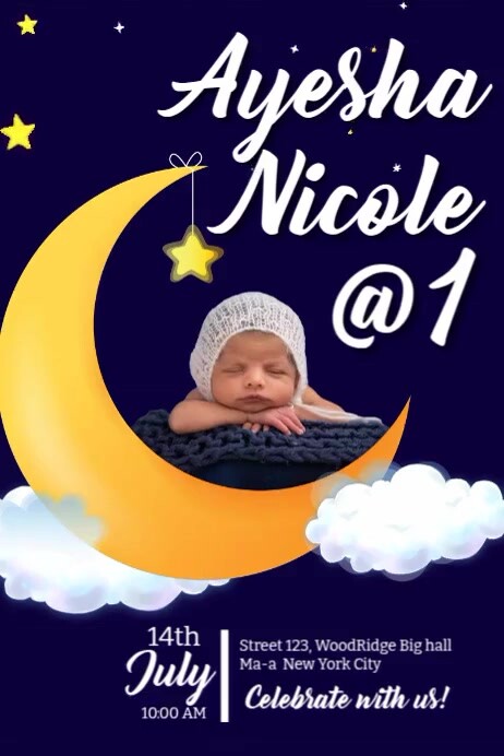 Birthday Starry Night Template | PosterMyWall