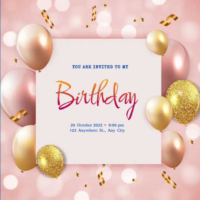 Copy of BIRTHDAY TEMPLATE | PosterMyWall