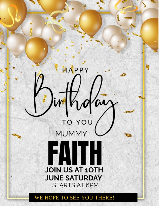 Plantilla de BIRTHDAY TEMPLATE | PosterMyWall