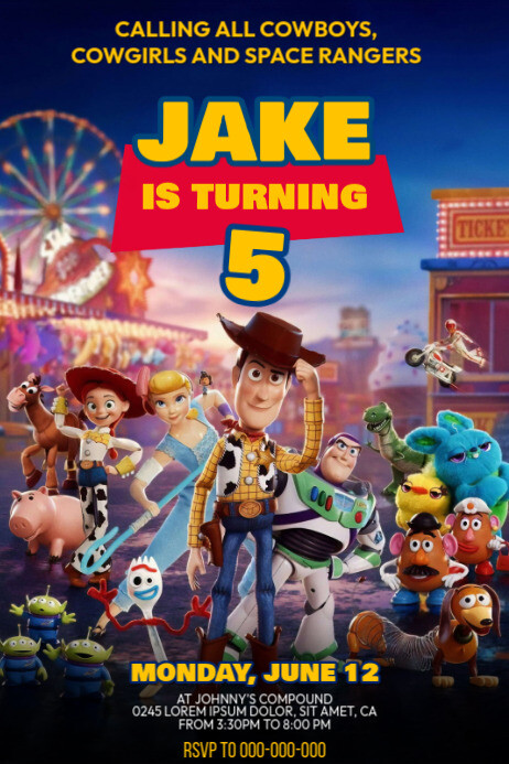 Birthday - Toy Story Template | PosterMyWall