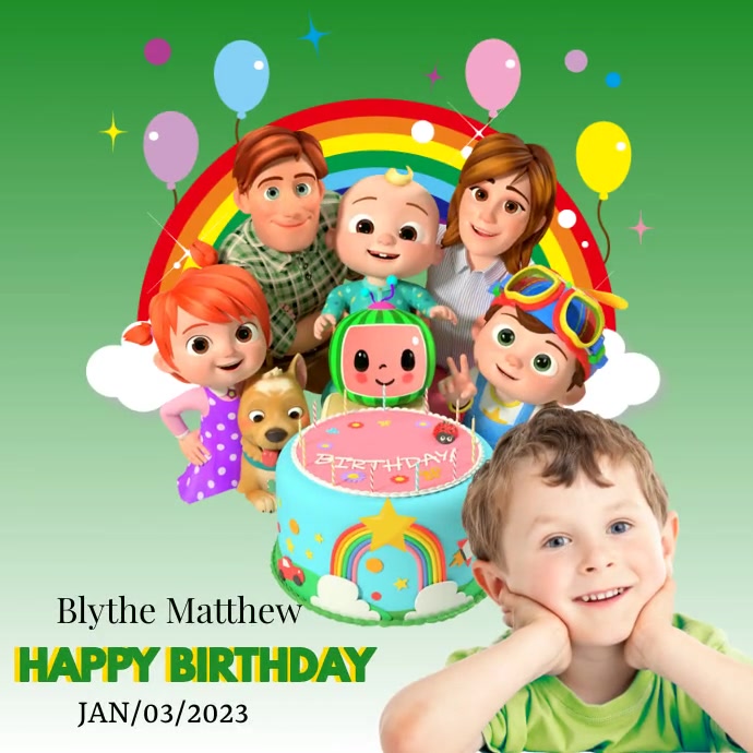 BIRTHDAY VIDEO TEMPLATE.E | PosterMyWall