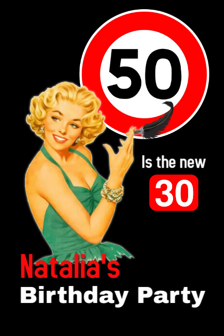 Copy of birthday/vintage/50's/cumpleanos/party | PosterMyWall