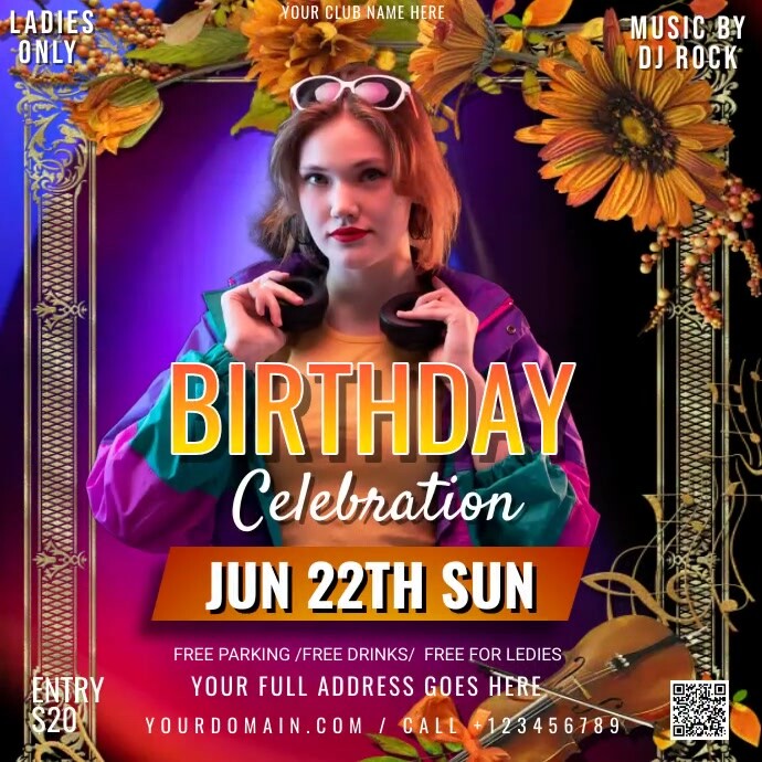 birthday wish/birthday party Template | PosterMyWall