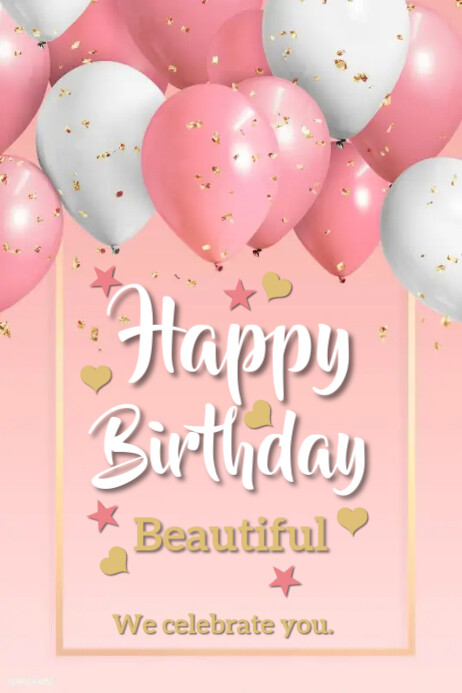 Copy of Pink Birthday wish card | PosterMyWall