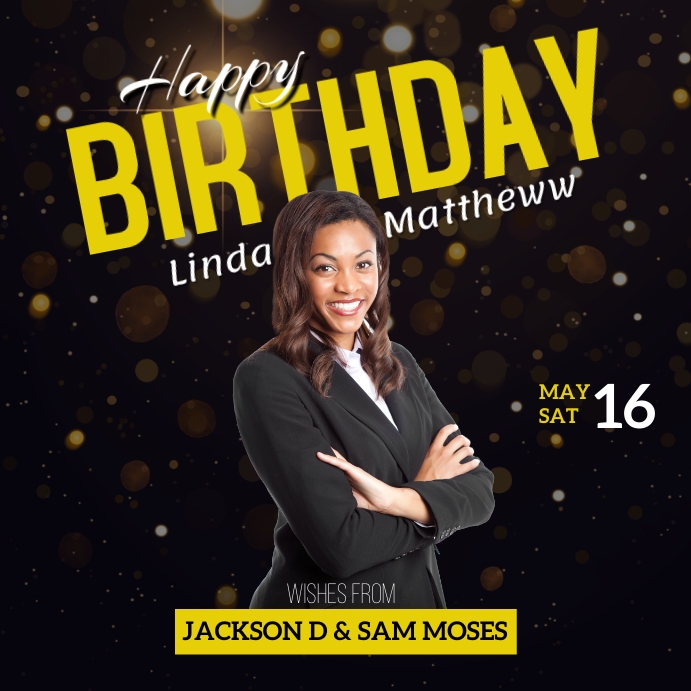 Modèle Birthday wish Poster | PosterMyWall