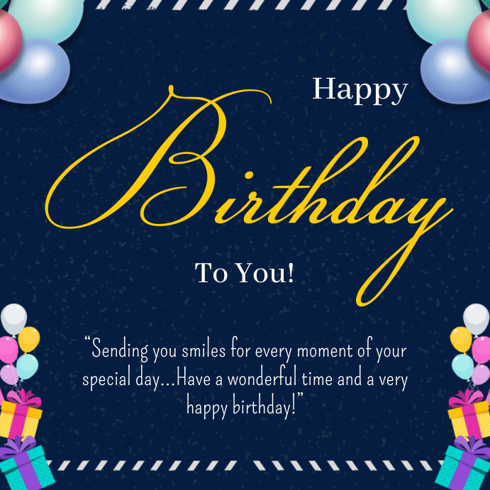 Birthday wishes card Template | PosterMyWall
