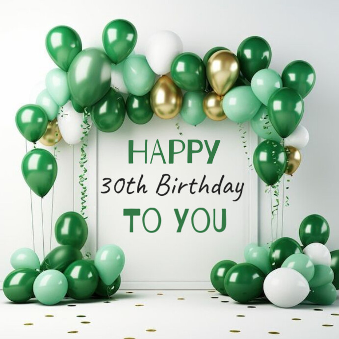 Copy of birthday wishes green template | PosterMyWall