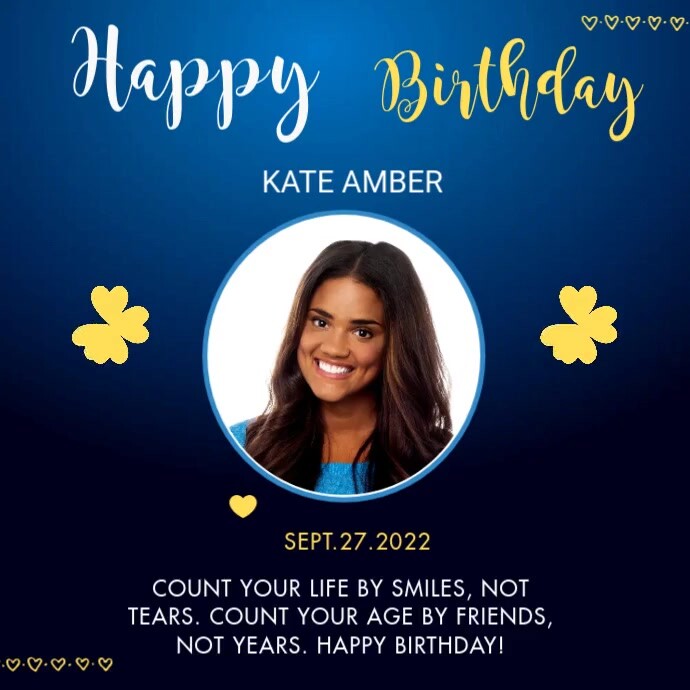 Copy of birthday wishes Insta Post | PosterMyWall