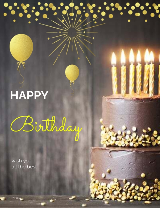 Birthday Wishes Poster Template PosterMyWall birthday-wishes-poster-template-postermywall