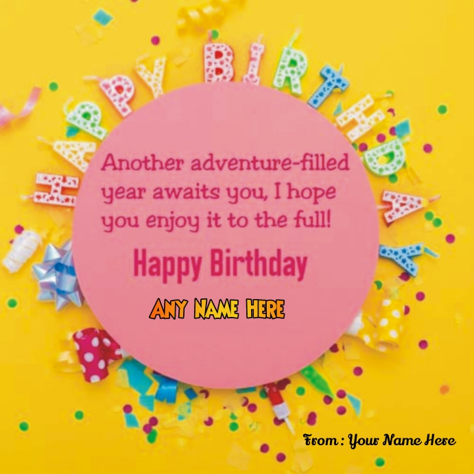 Copy of Birthday Wishes with name | PosterMyWall