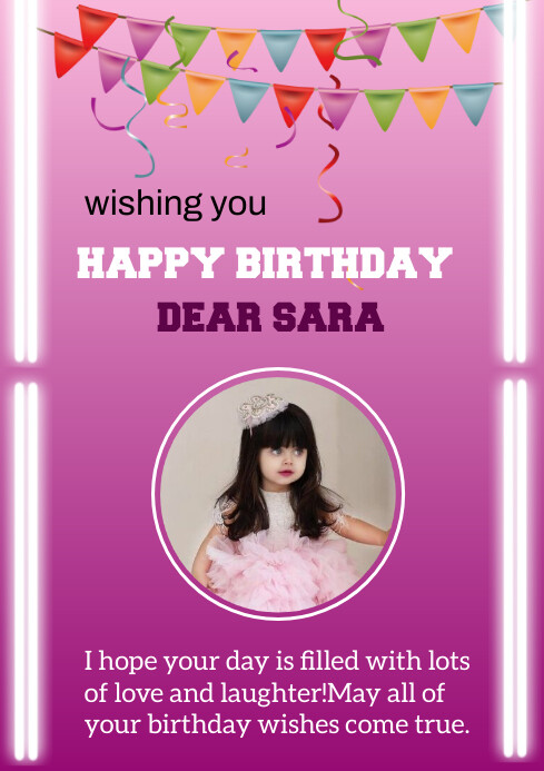 BIRTHDAY WISHING POSTER|BIRTHDAY WISHES CARD Template | PosterMyWall