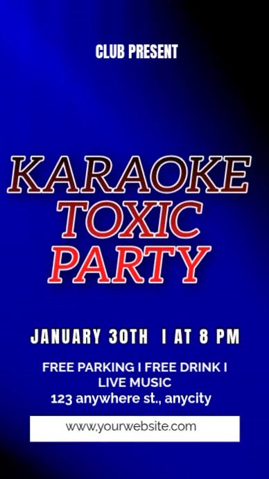 Biru Karaoke Party Reel Instagram Video Template | PosterMyWall
