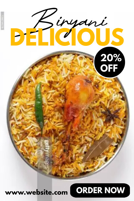 biryani delicious template | PosterMyWall