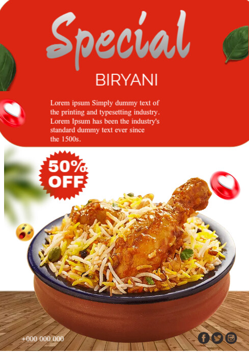 Copy of Biryani | PosterMyWall