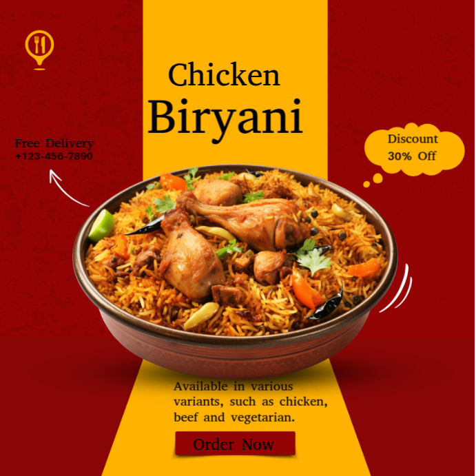 biryani menu Template | PosterMyWall