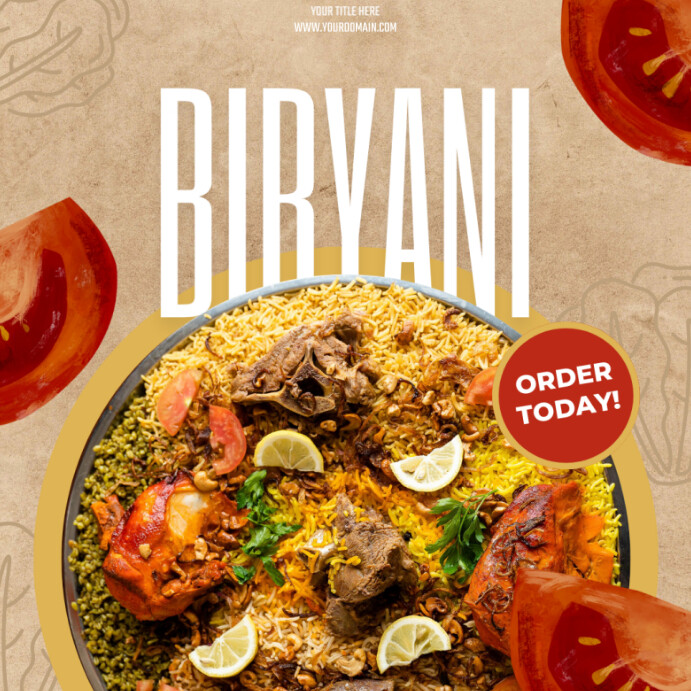 Plantilla de Biryani party | PosterMyWall