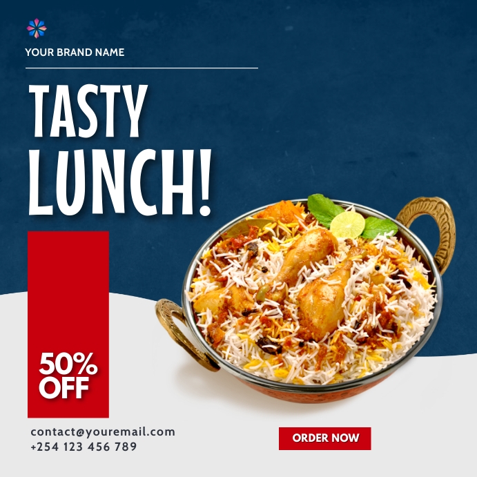 Copy of biryani rice food menu restaurant sale flyer | PosterMyWall