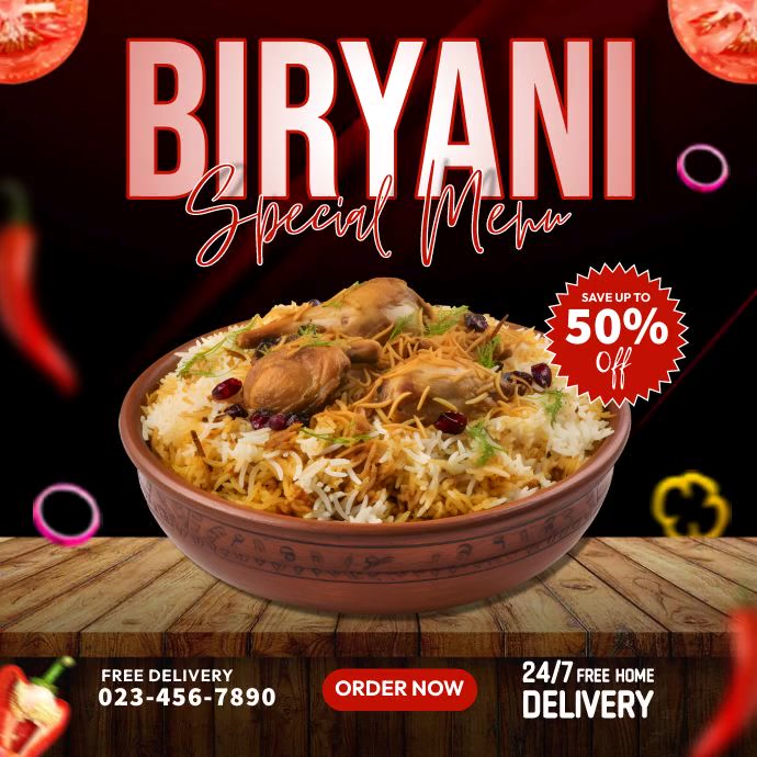 Modèle Biryani Special Menu | PosterMyWall