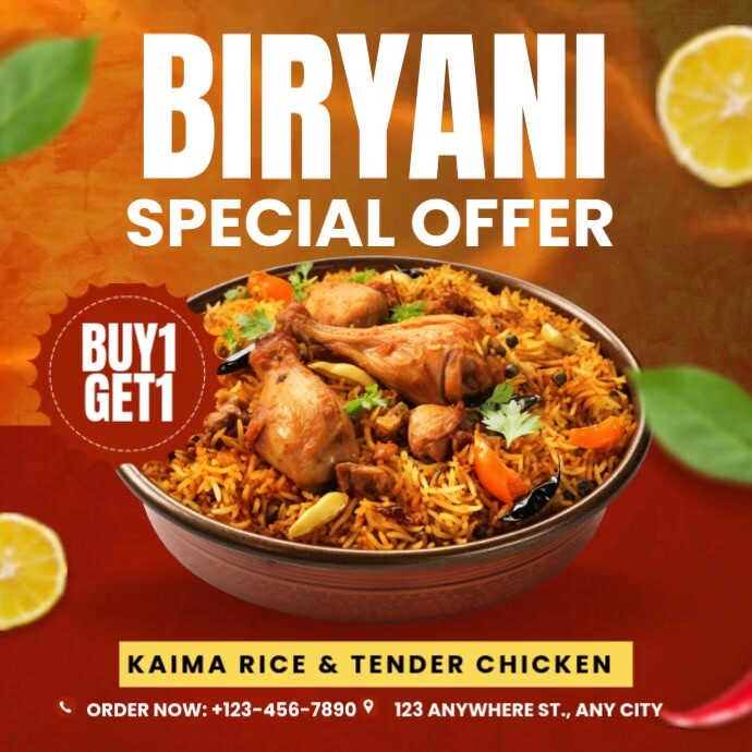 Plantilla de Biryani Special Offer Flyer | PosterMyWall