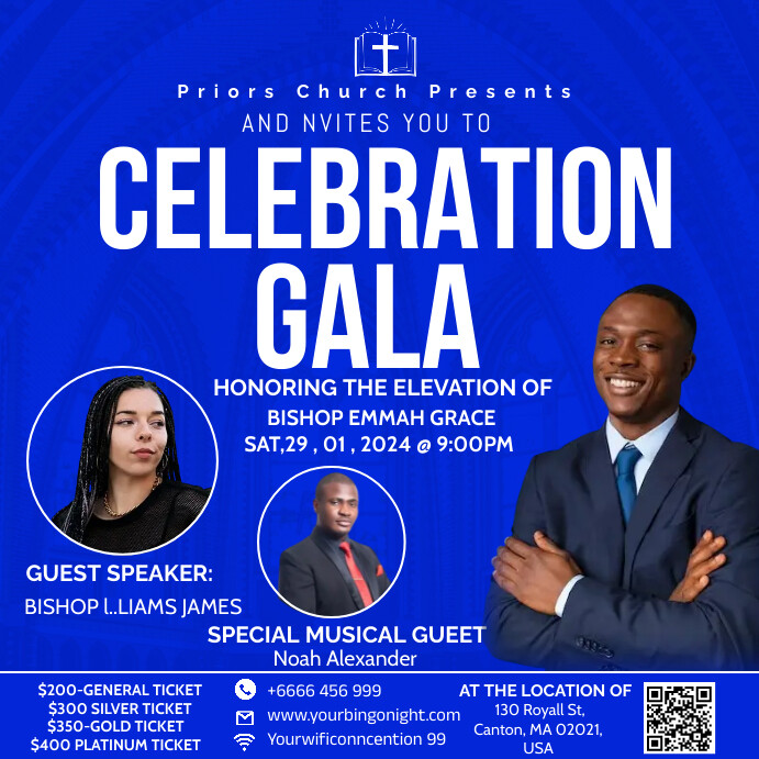 Bishop Celebration Gala Template | PosterMyWall