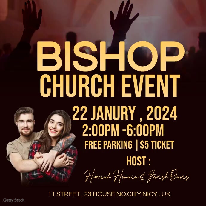 BISHOP CHURCH EVENT Template | PosterMyWall