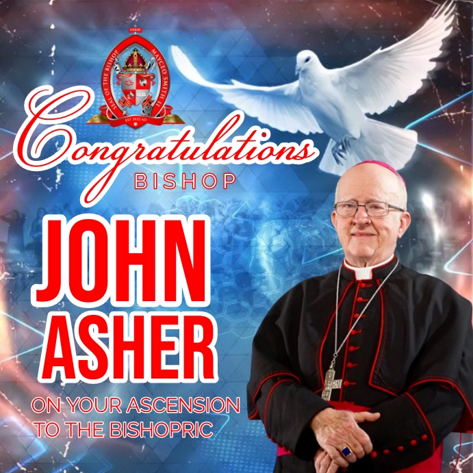 Bishop flyer , church, bishop , bishop certi Template | PosterMyWall