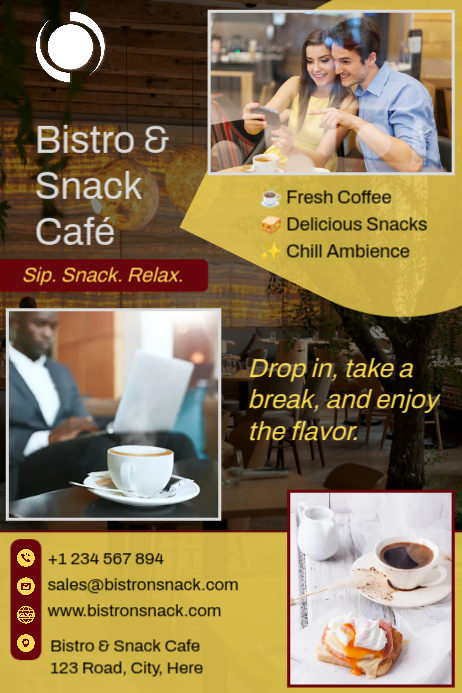 Bistro & Snack Cafe Ad Template | PosterMyWall