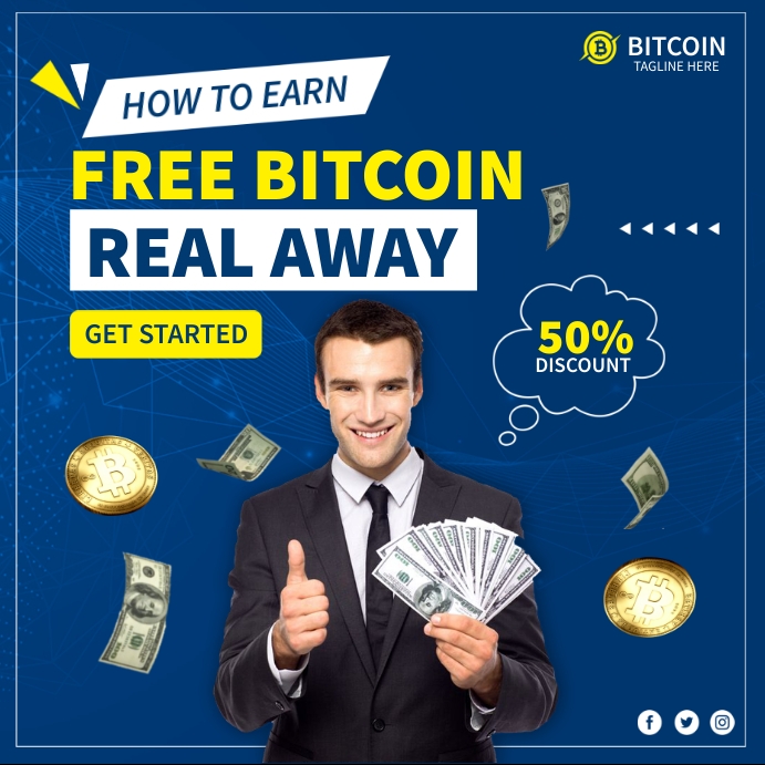 Bitcoin Earning Template | PosterMyWall