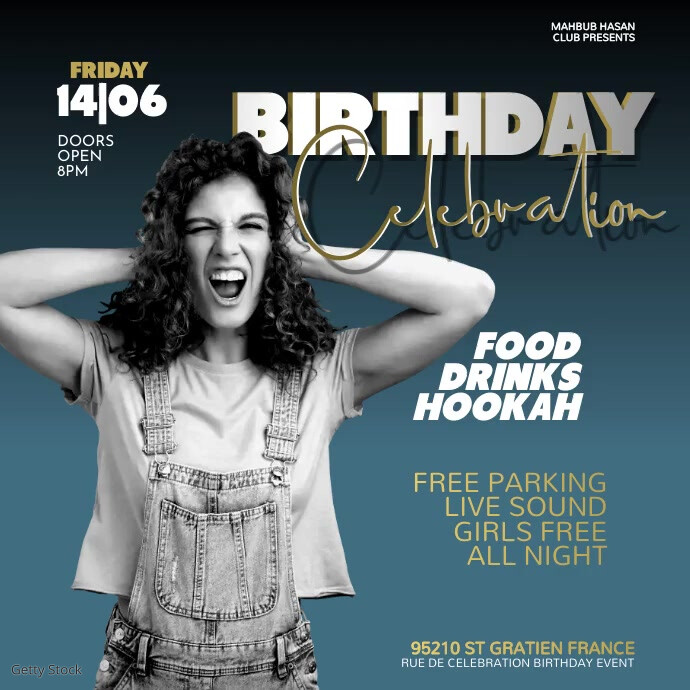 Bithday Celebration Party Flyer Template | PosterMyWall