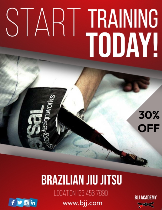 bjj brazilian jiu jitsu Template | PosterMyWall