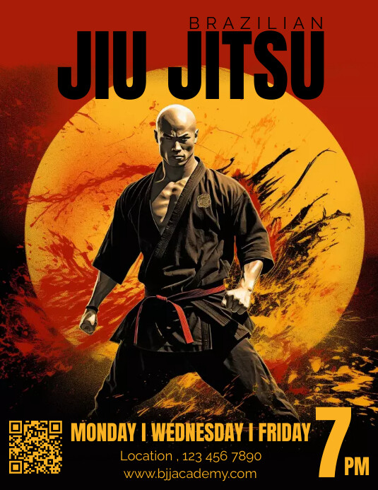 Copy of bjj brazilian jiu jitsu | PosterMyWall