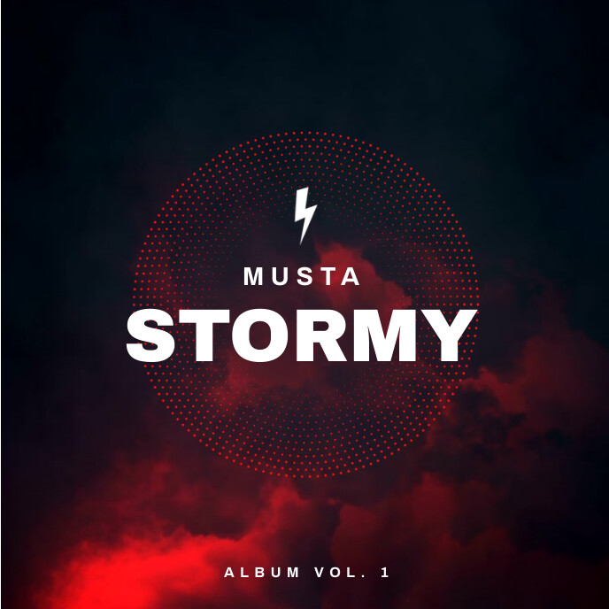 Plantilla de Black & Red Abstract Album Cover | PosterMyWall