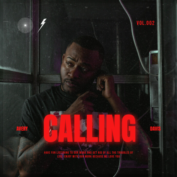 Copy of Black & Red Calling Album Cover | PosterMyWall