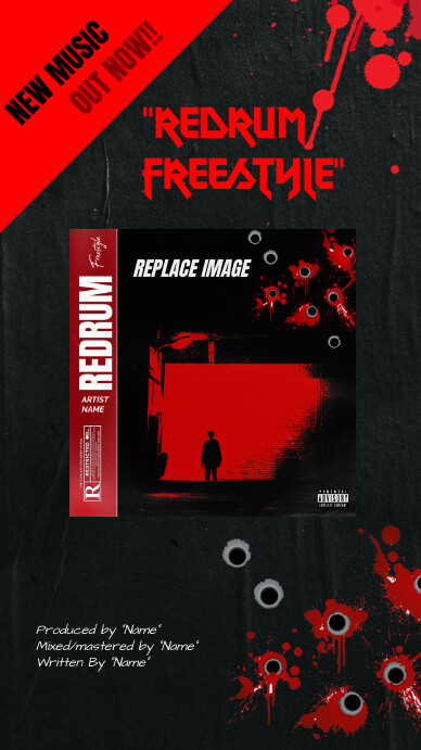 Copy of Black & Red Maximalist Redrum Instagram Story | PosterMyWall