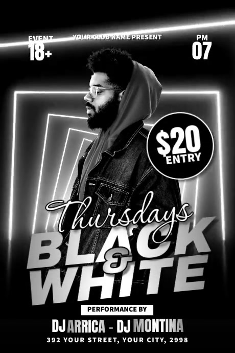 Black And White Event Posters