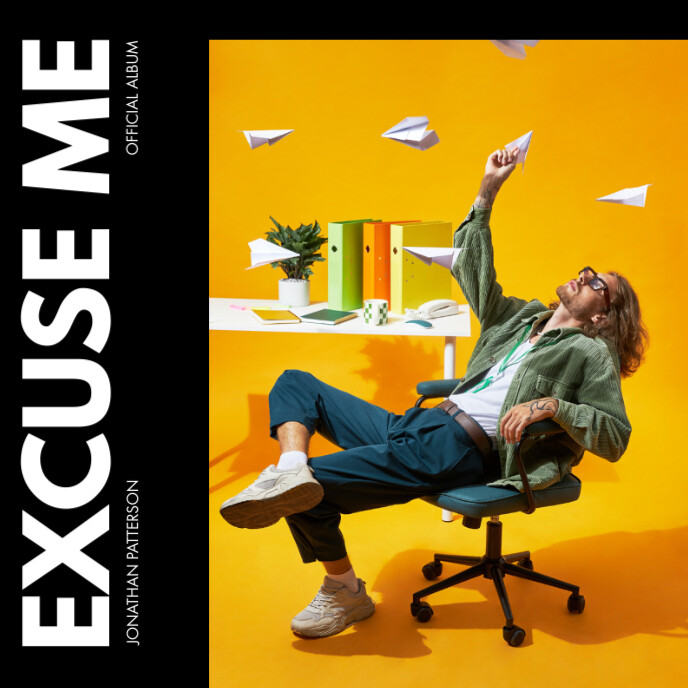 Black & Yellow Album Cover Template | PosterMyWall